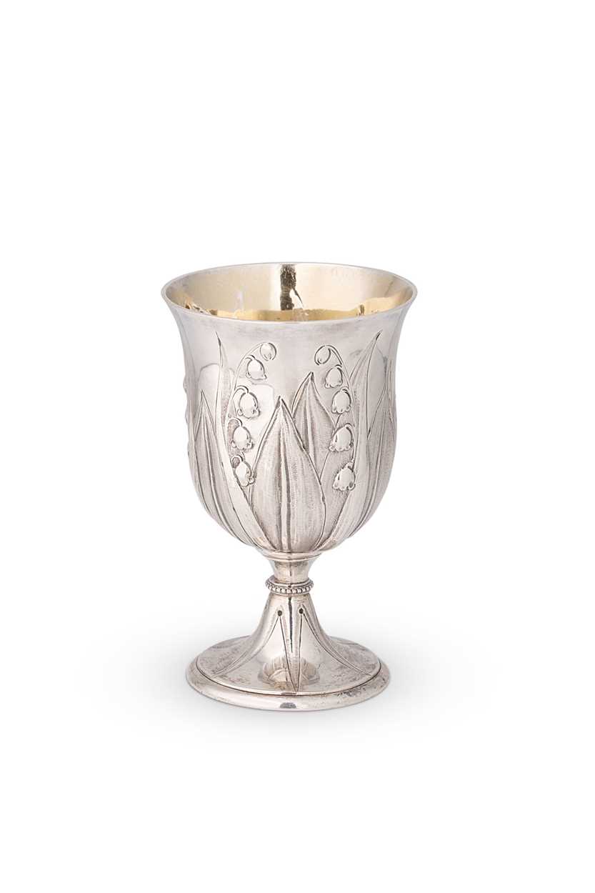 Lot 489 - A Victorian silver wine goblet,