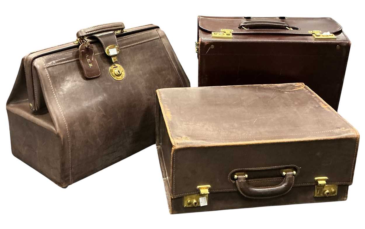 Lot 222 - Three Papworth leather briefcases and a